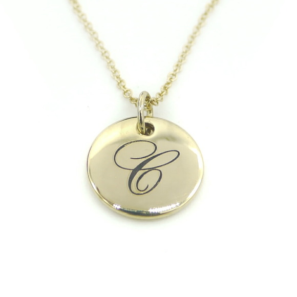 Tiffany & Co. | Jewelry | Tiffany Co Tiffany Notes Letter Disk Necklace ...